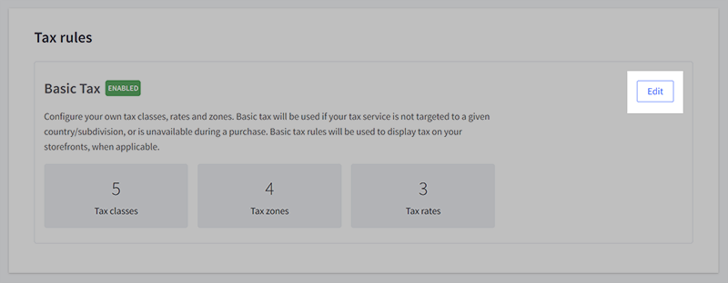 Basic Tax Setup
